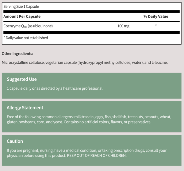 CoEnzyme Q10 (100 MG) | Encore Wellness 4 Life | Primary Care | IV Therapy